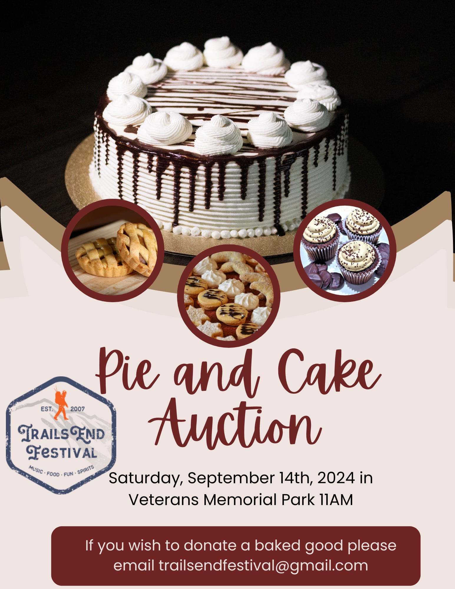 Homemade Pie & Cake Auction ~ Trails End Festival
